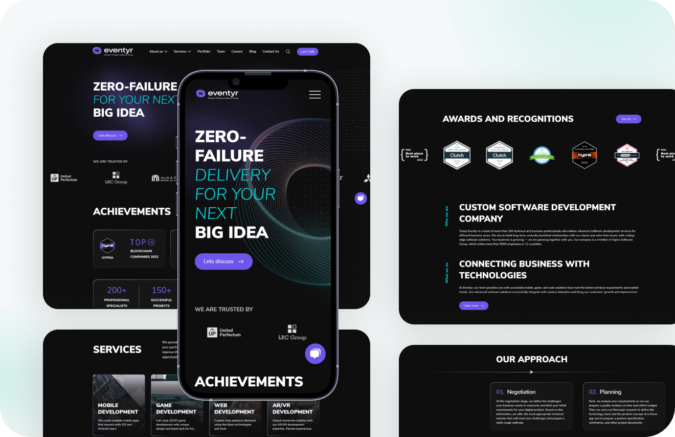 Corporate website development for Eventyr — Artilab